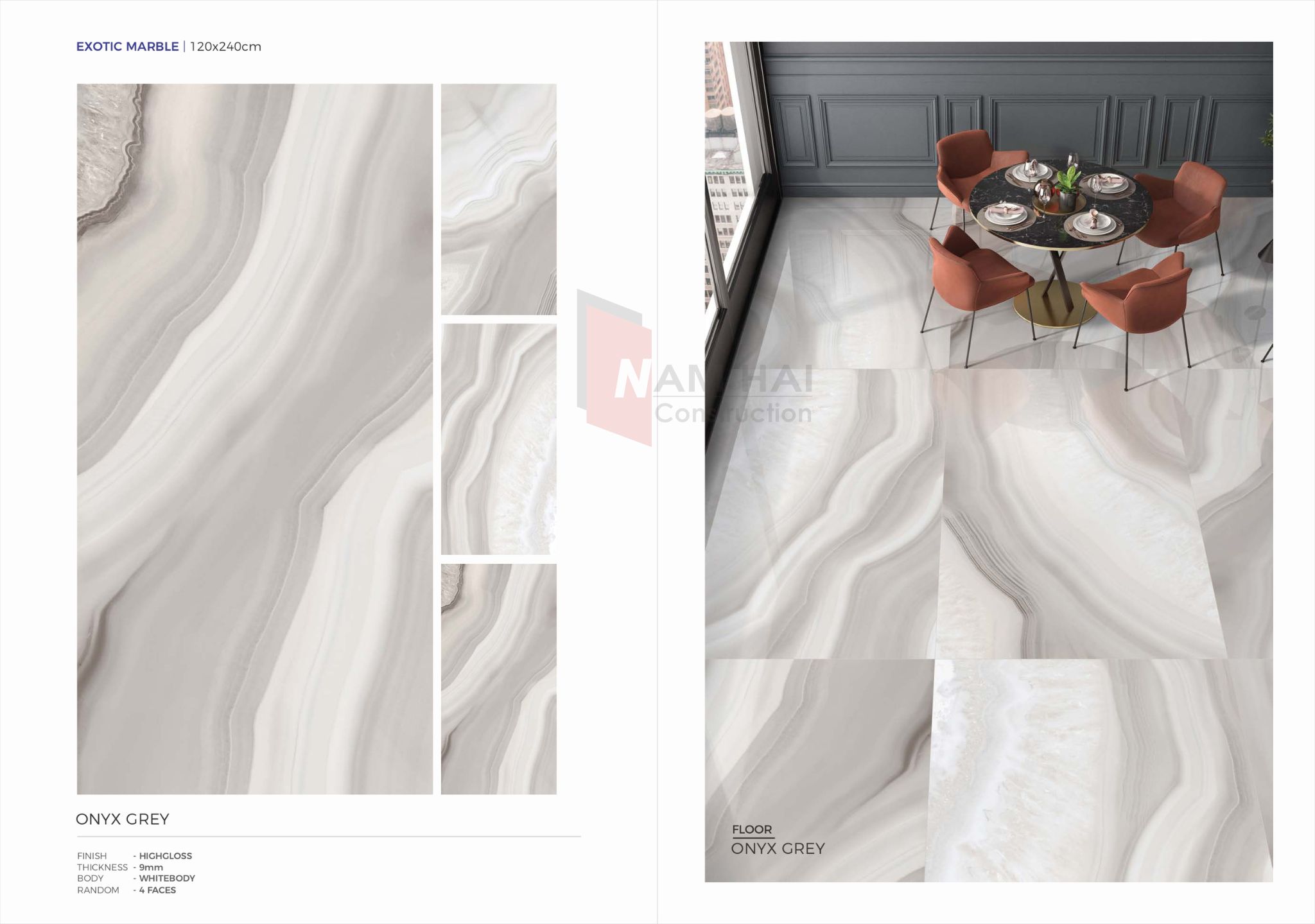 Gạch đá Axi Marble - Gạch Ấn Độ Sunhearrt - VLXD Nam Hải