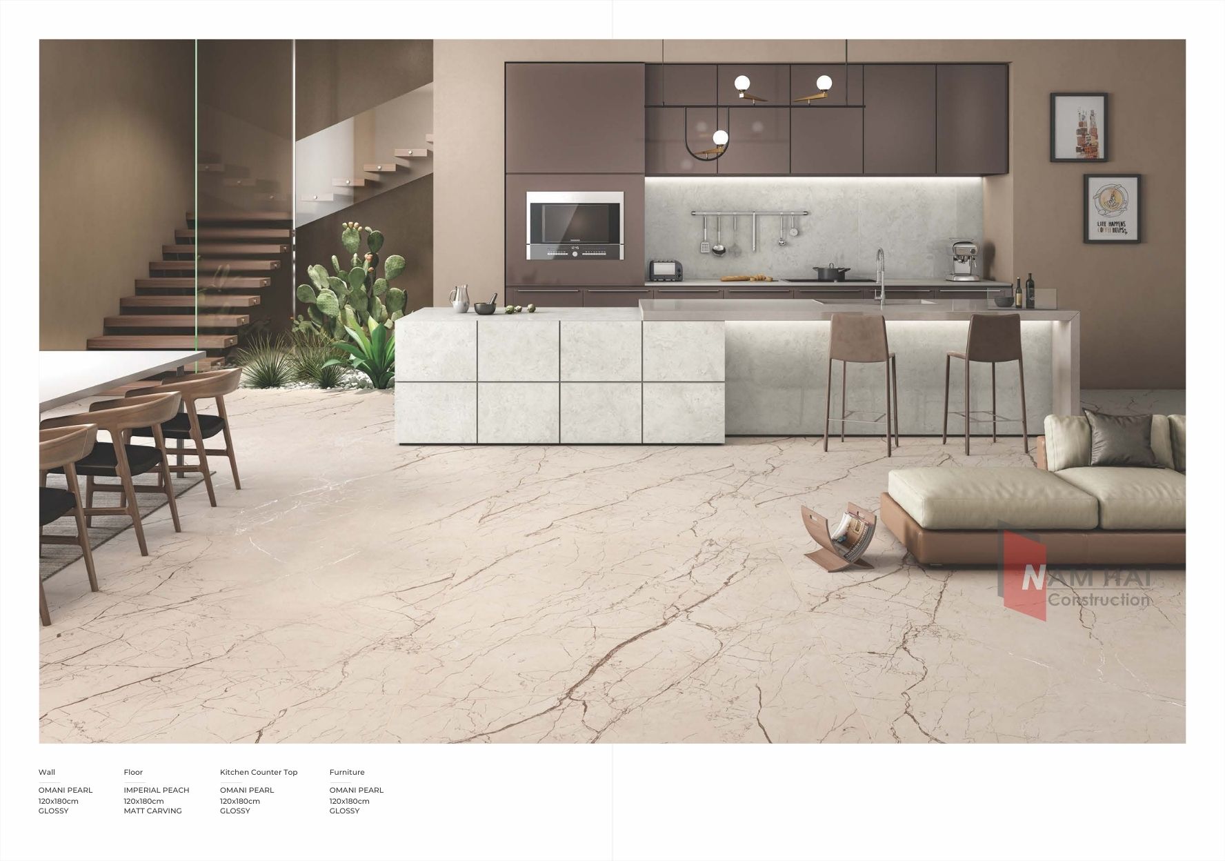 Gạch đá Neolith by Axi Marble - Gạch Ấn Độ Sunhearrt - VLXD Nam Hải