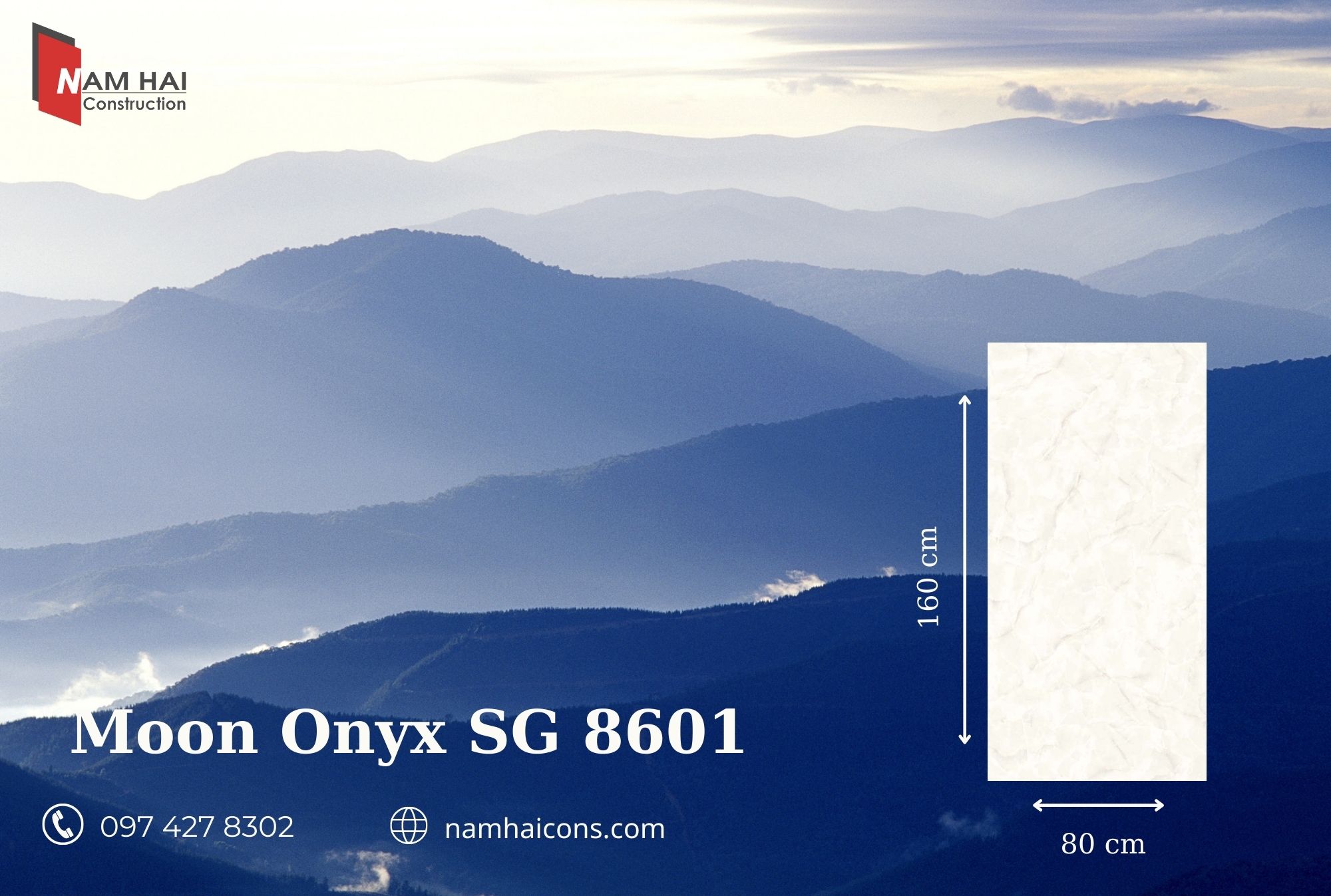 Gạch Ấn Độ Scapehive 800 x 1600 - Moon Onyx SG 8601 - VLXD Nam Hải